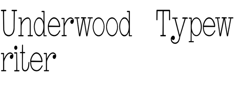 Underwood Typewriter (Intellecta Design) in use - Fonts In Use