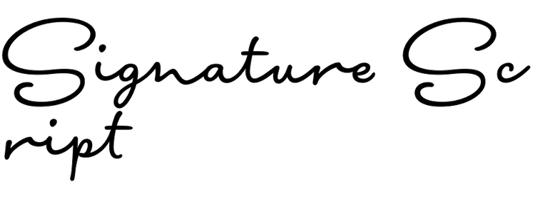 Signature Script in use - Fonts In Use