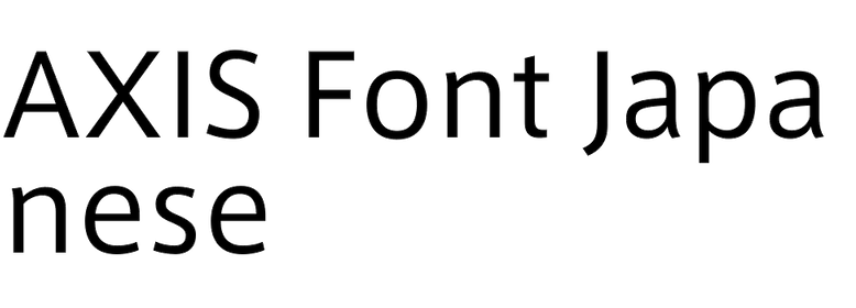 AXIS Font Japanese in use - Fonts In Use