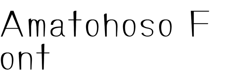 Amatohoso Font in use - Fonts In Use