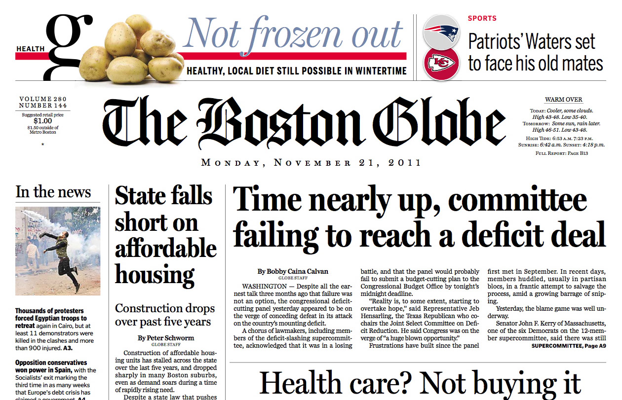 BostonGlobe Fonts In Use BostonGlobe Fonts In Use