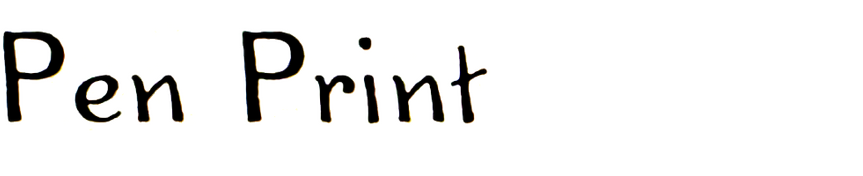 Pen Print in use - Fonts In Use