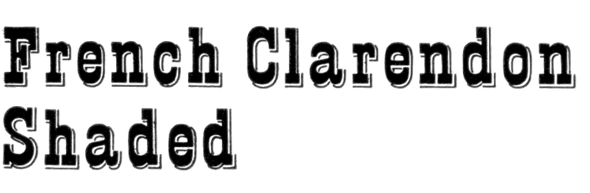 French Clarendon Shaded in use - Fonts In Use