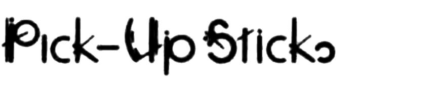Pick-Up Sticks in use - Fonts In Use