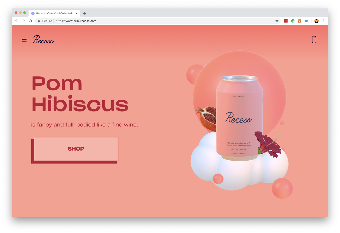 Recess sparkling water - Fonts In Use
