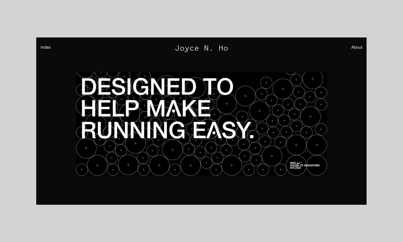 Joyce N. Ho website - Fonts In Use