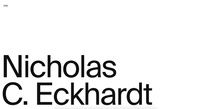 Nicholas C. Eckhardt website - Fonts In Use