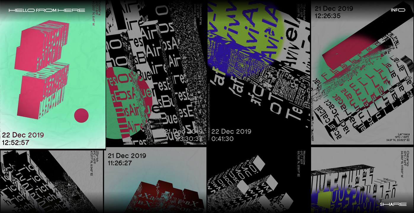 Hello from Here - Fonts In Use