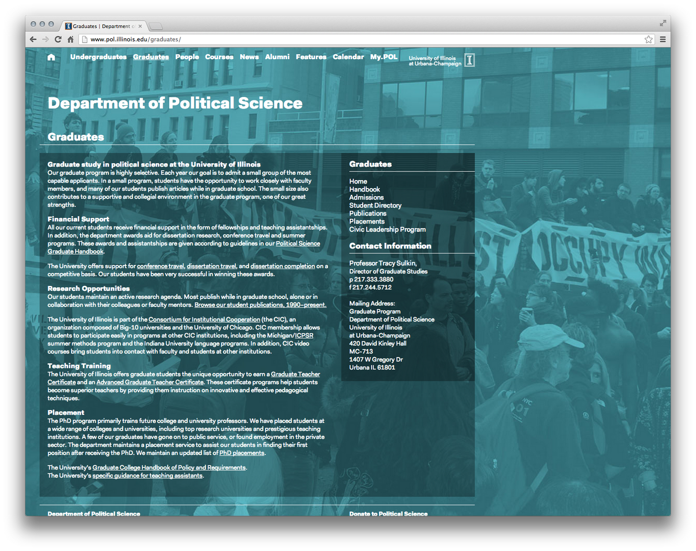 University of Illinois Department of Political Science Website - Fonts ...