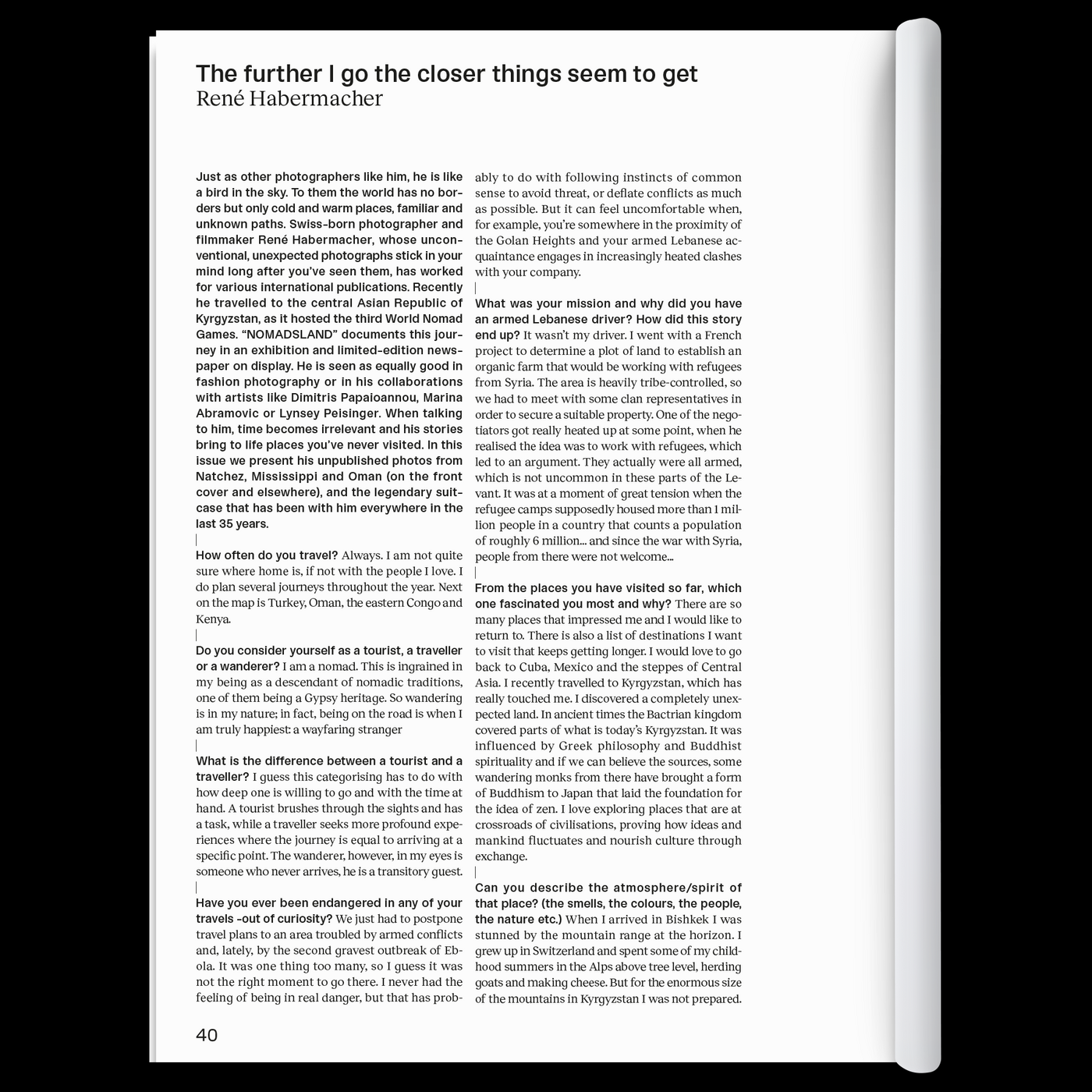 NOMAS magazine issue 11, “Travel” - Fonts In Use