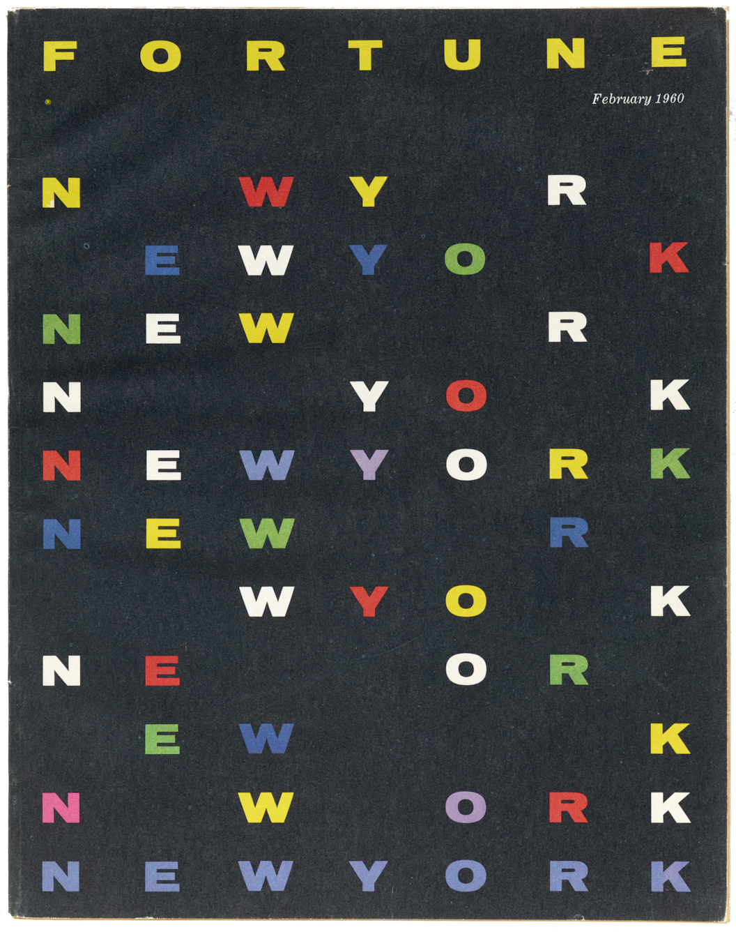 Fortune, Feb 1960 magazine cover - Fonts In Use
