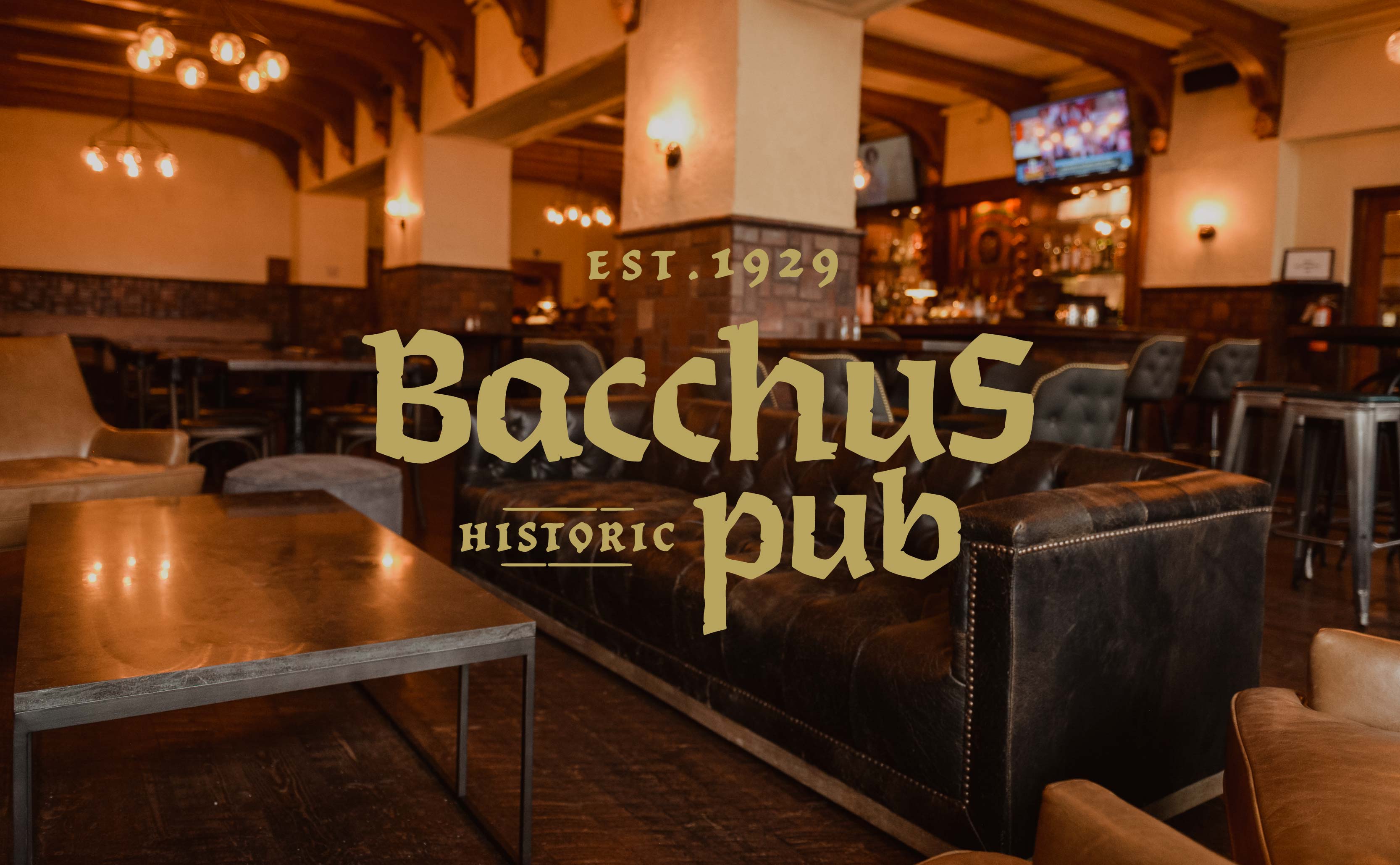 Bacchus Historic Pub - Fonts In Use