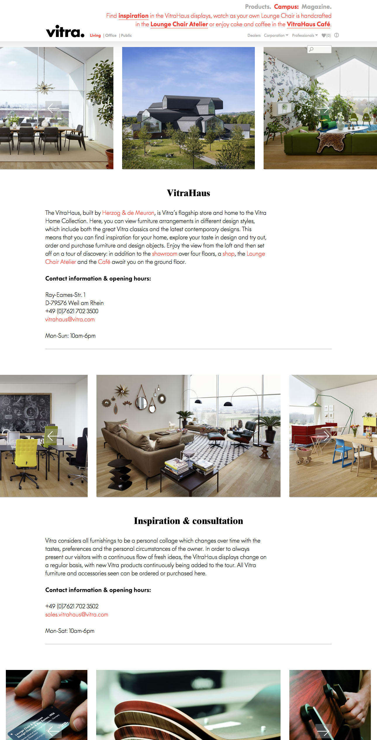 Vitra website (2013) - Fonts In Use