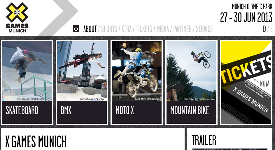 X Games - Fonts In Use