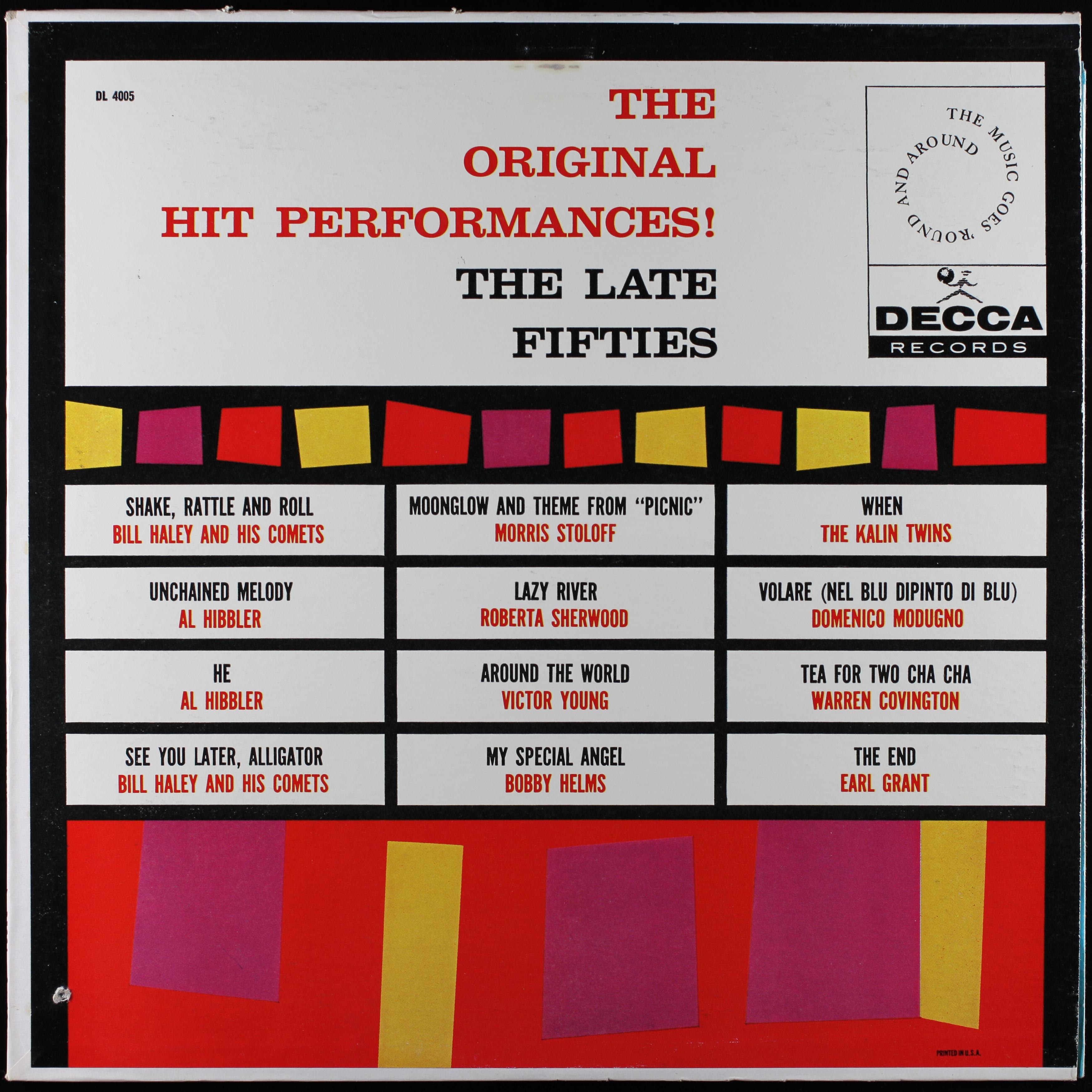The Original Hit Performances!, Decca Records - Fonts In Use