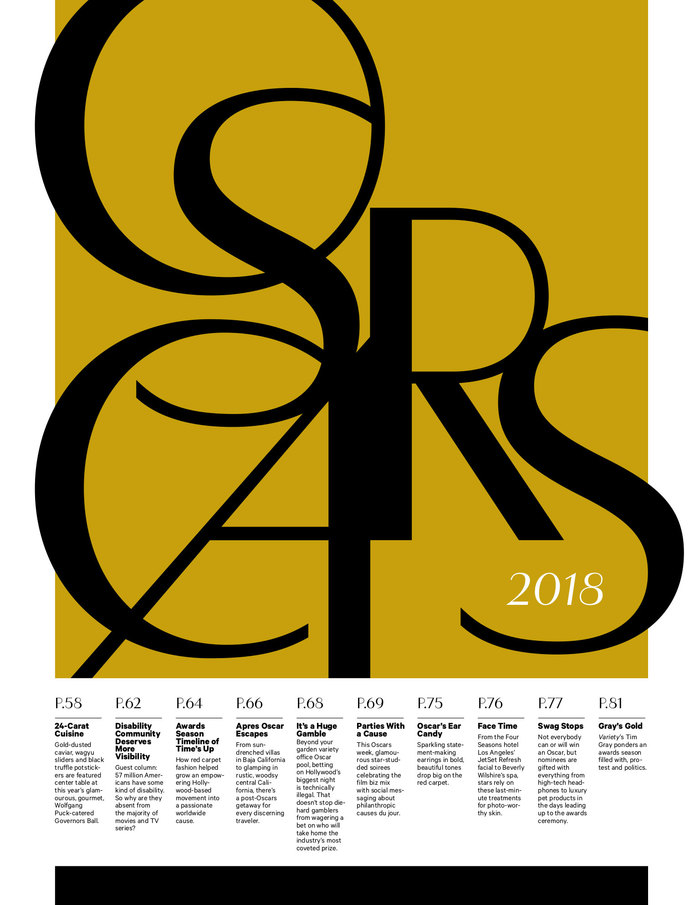 Variety 2018 Oscars feature - Fonts In Use