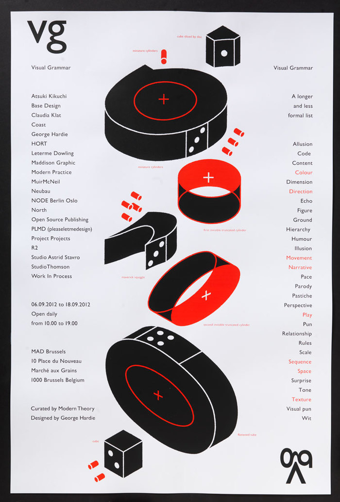 Visual Grammar exhibition posters - Fonts In Use