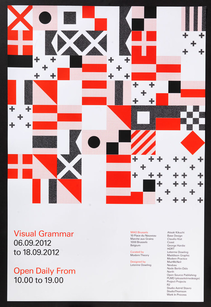 Visual Grammar exhibition posters - Fonts In Use