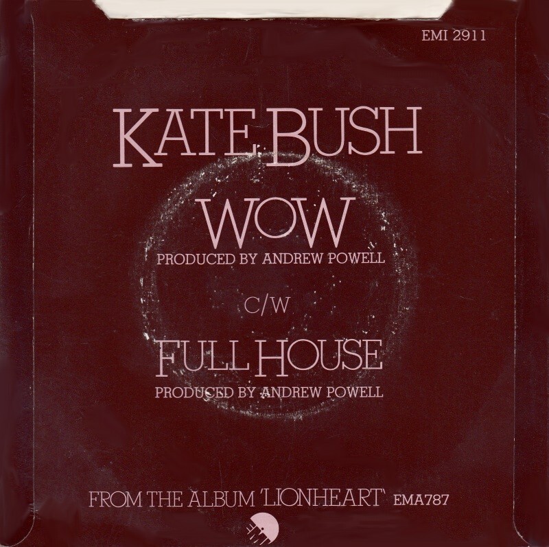 Kate Bush – “Wow” single cover - Fonts In Use