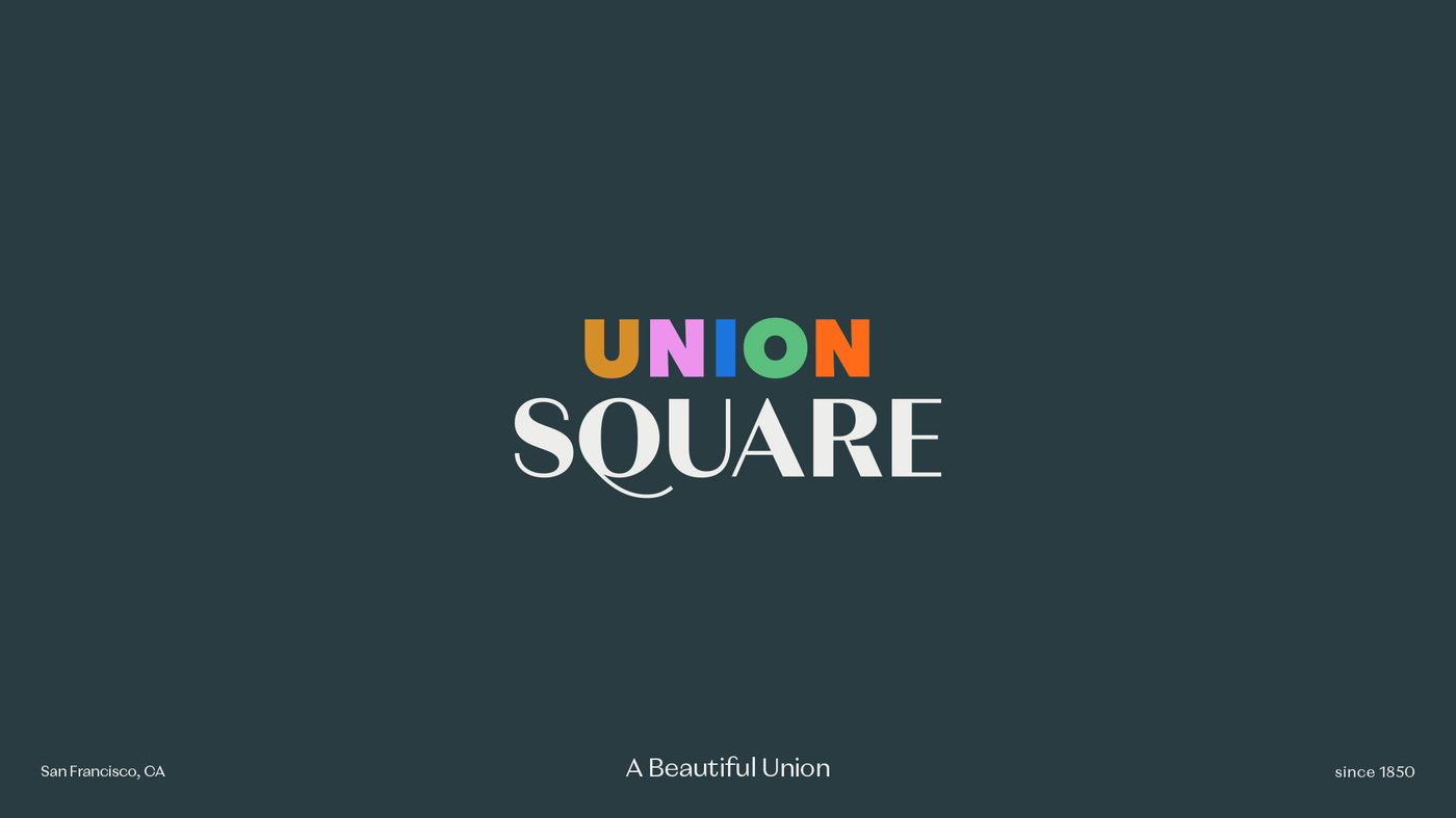 Union Square brand identity - Fonts In Use