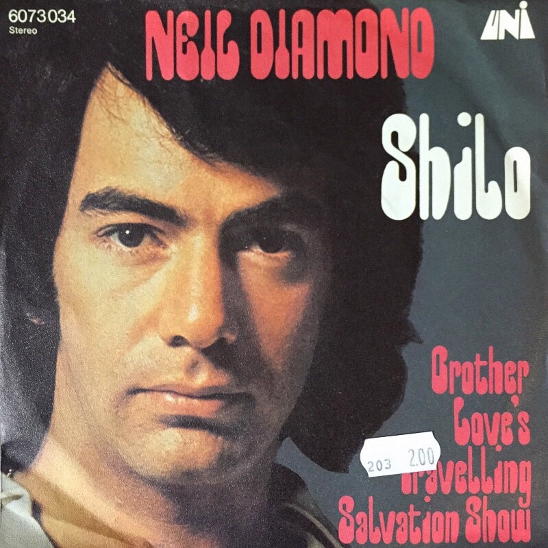 Neil Diamond – “Shilo” German single cover - Fonts In Use