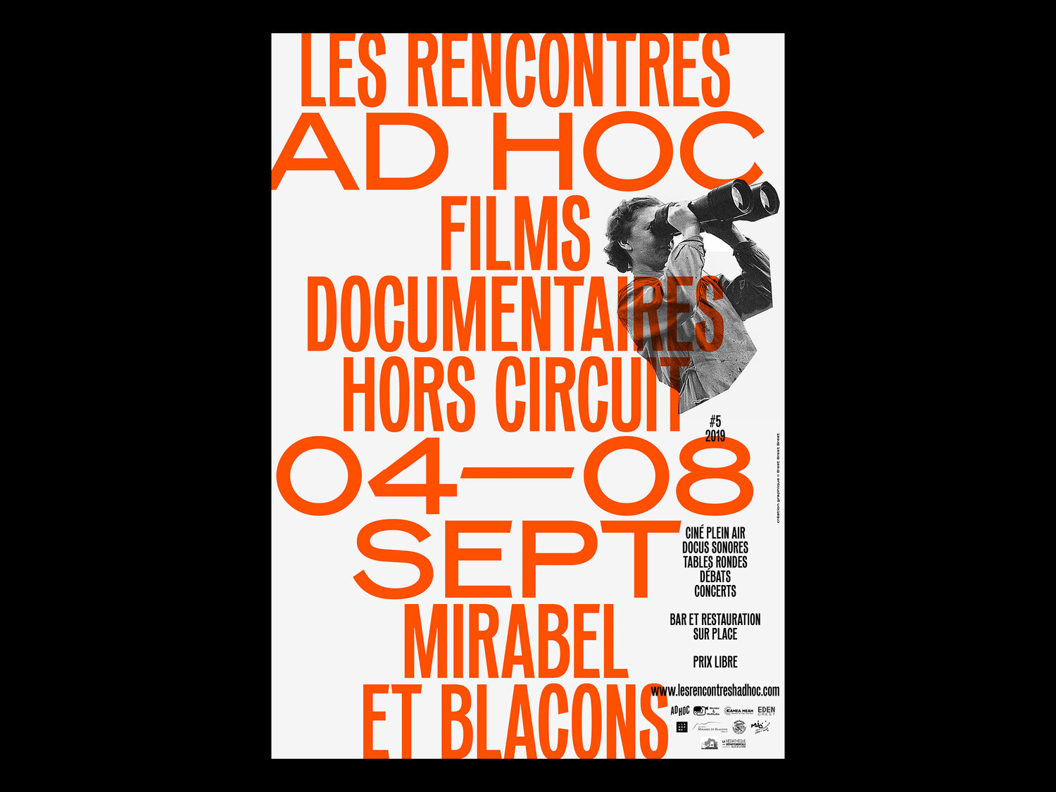Les Rencontres Ad Hoc 2019 festival poster - Fonts In Use