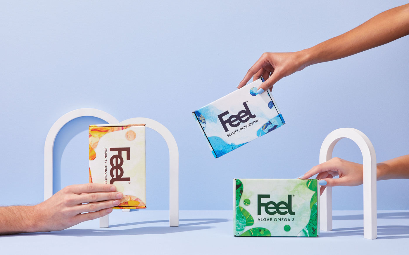 Feel brand identity - Fonts In Use