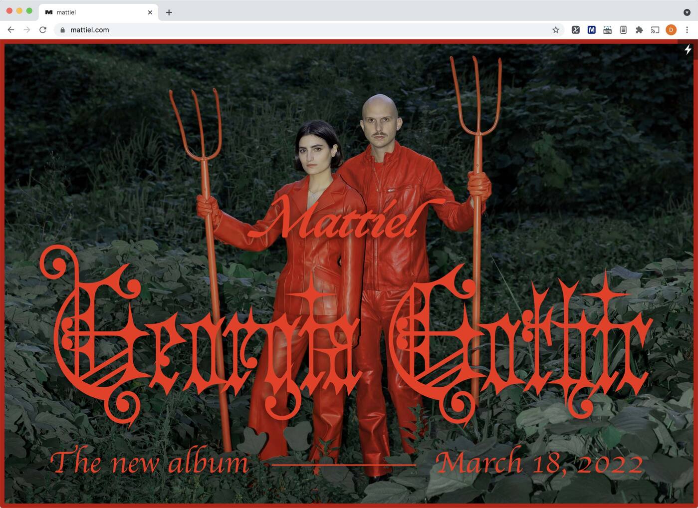 Mattiel – Georgia Gothic album campaign - Fonts In Use