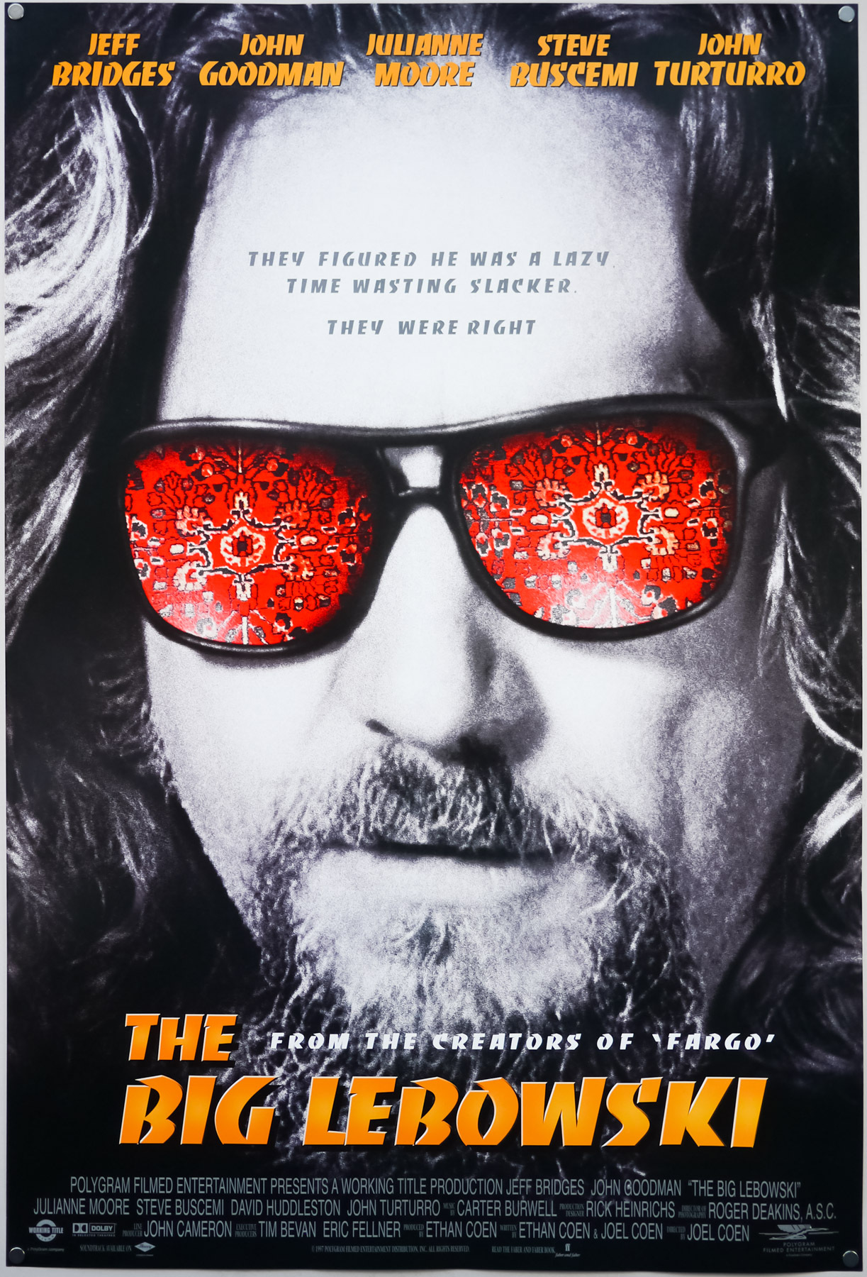 The Big Lebowski (1998) movie posters - Fonts In Use