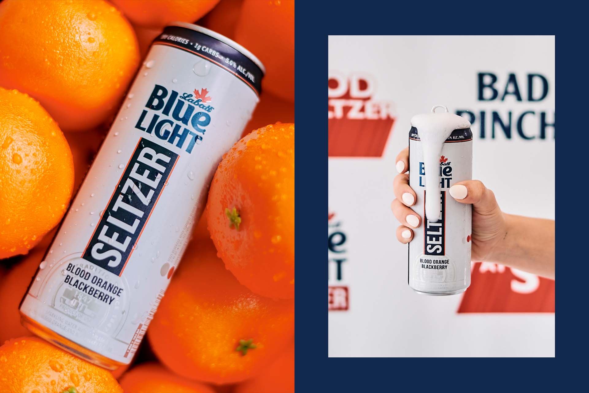 Labatt Blue Light Seltzer campaign - Fonts In Use