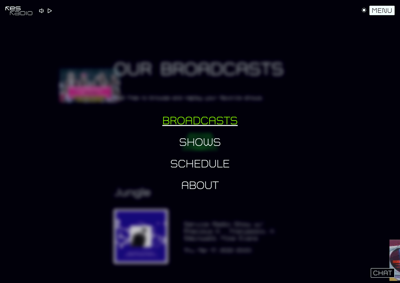 Res.Radio website - Fonts In Use