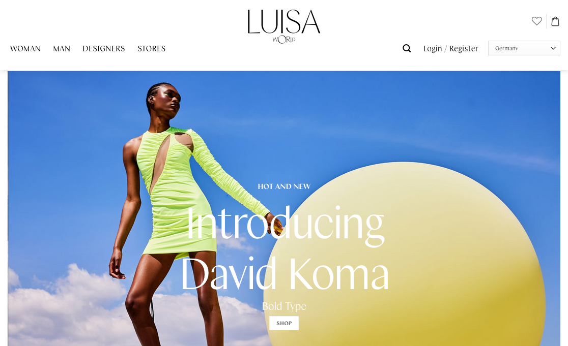 Luisa World website - Fonts In Use