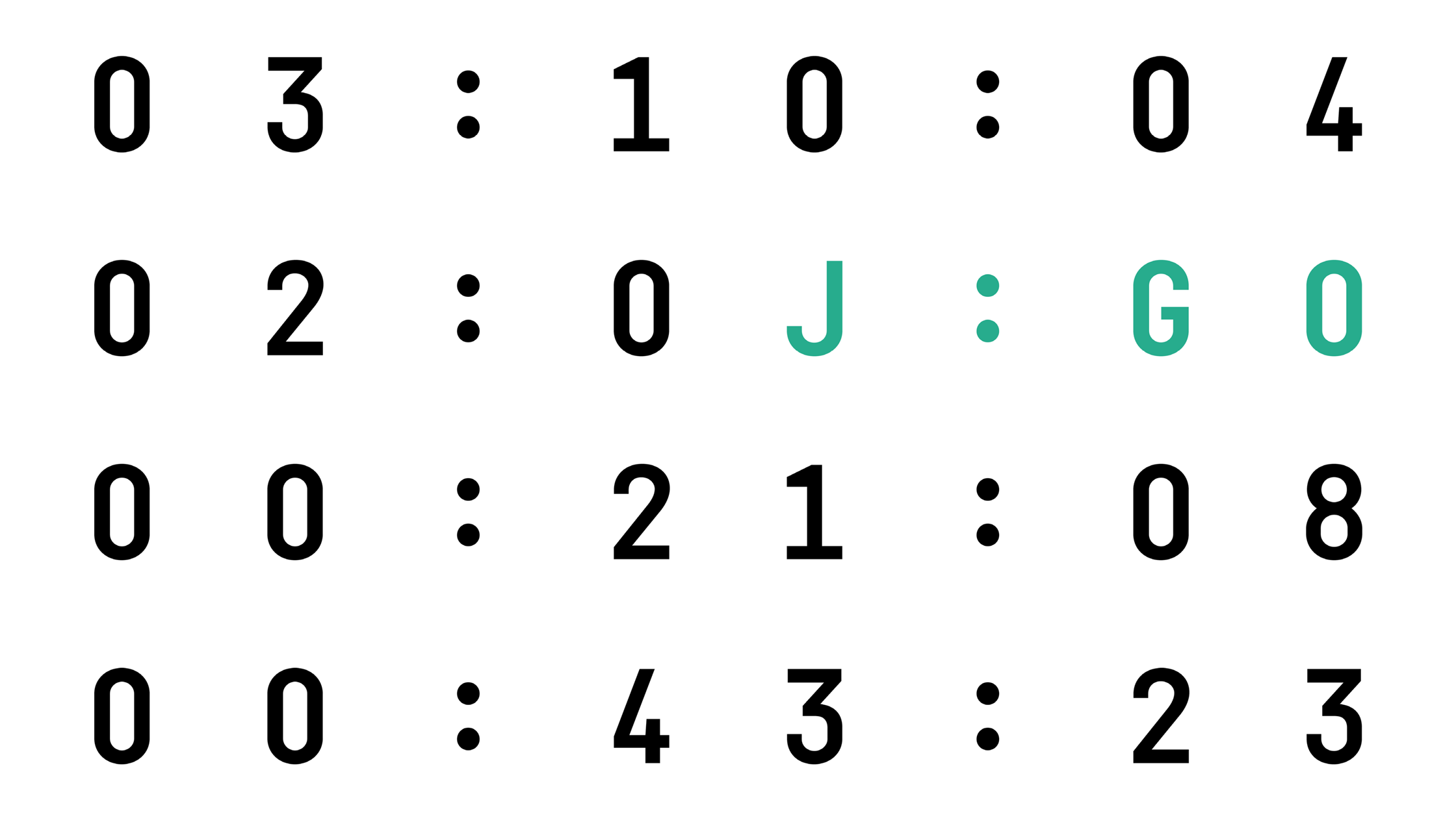 J:GO identity - Fonts In Use