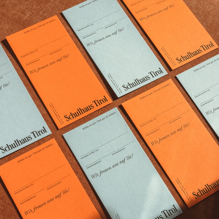 Schulhaus Tirol visual identity - Fonts In Use