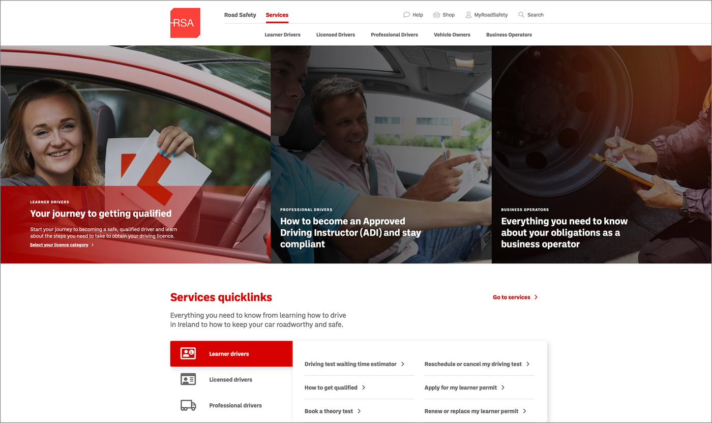 RSA website - Fonts In Use