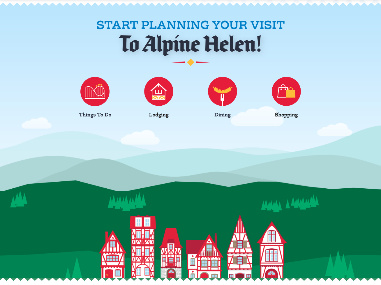Helen, Georgia website - Fonts In Use