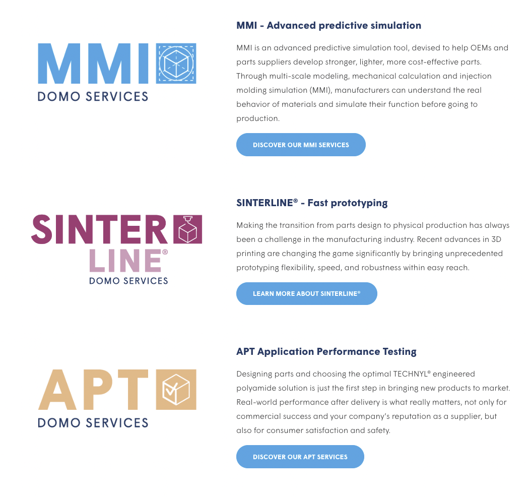 DOMO Chemicals - Fonts In Use