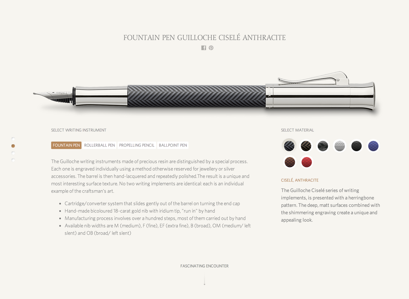 Faber Castell website - Fonts In Use