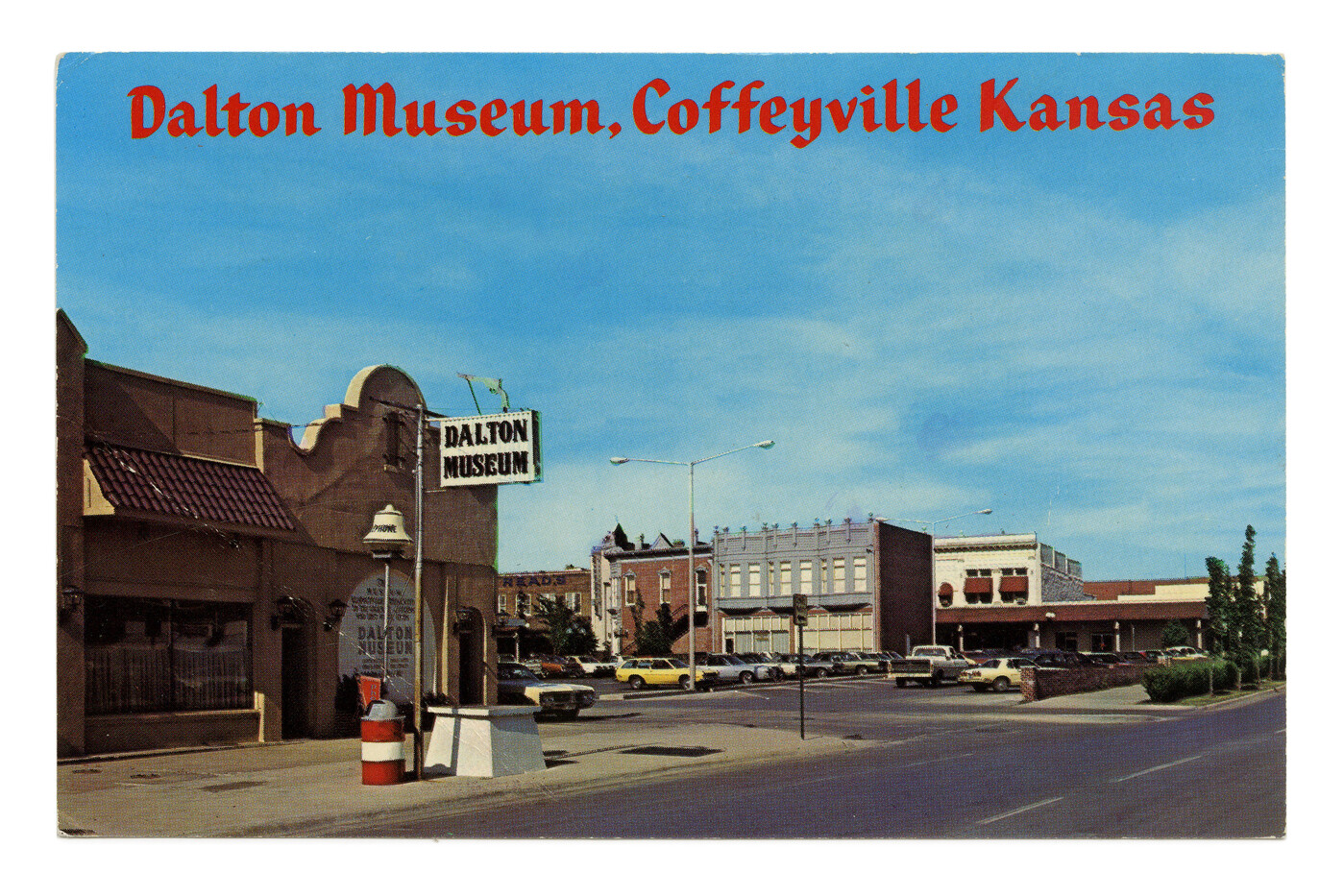 “Dalton Museum, Coffeyville Kansas” postcard - Fonts In Use