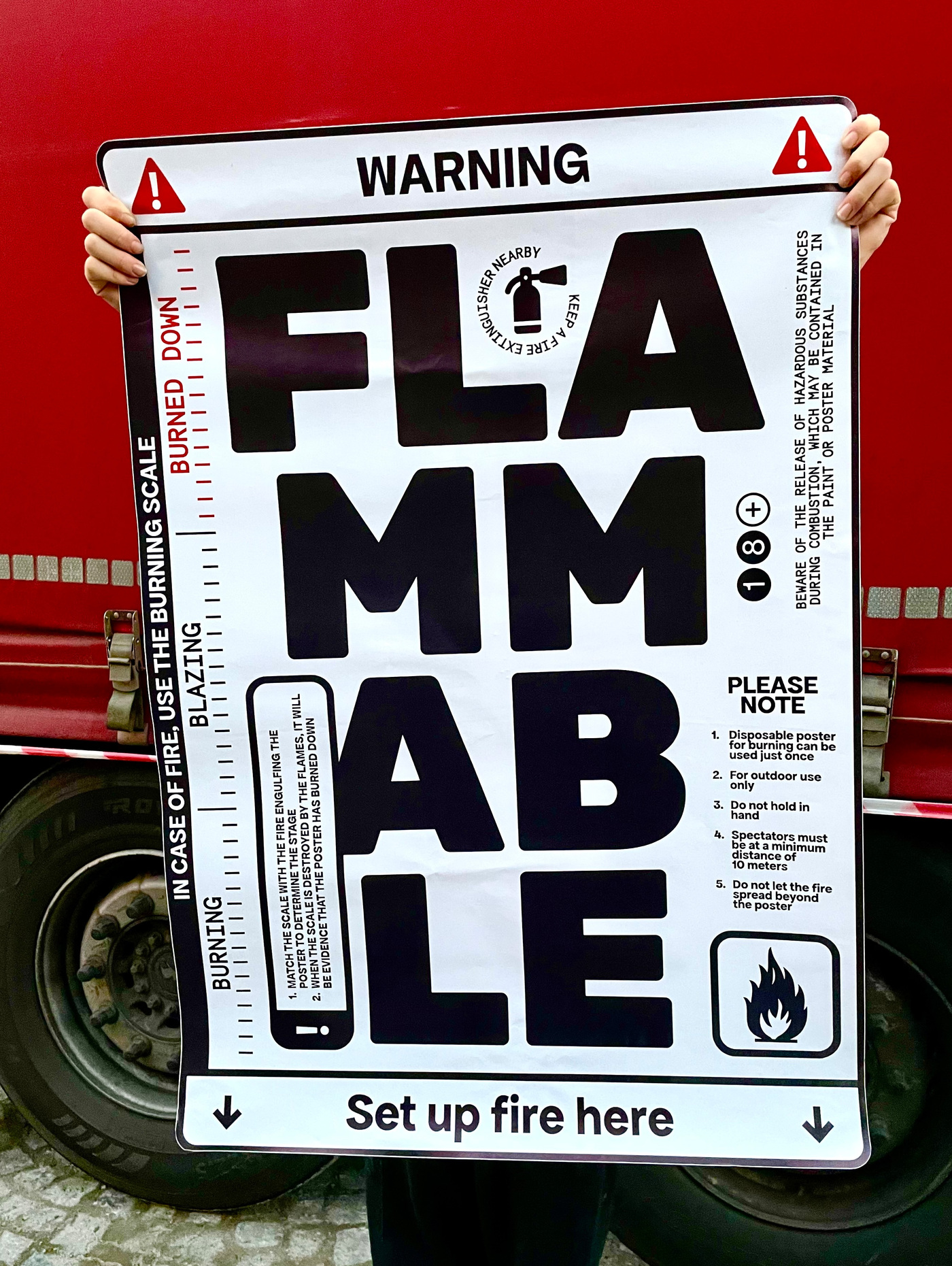 Flammable poster - Fonts In Use