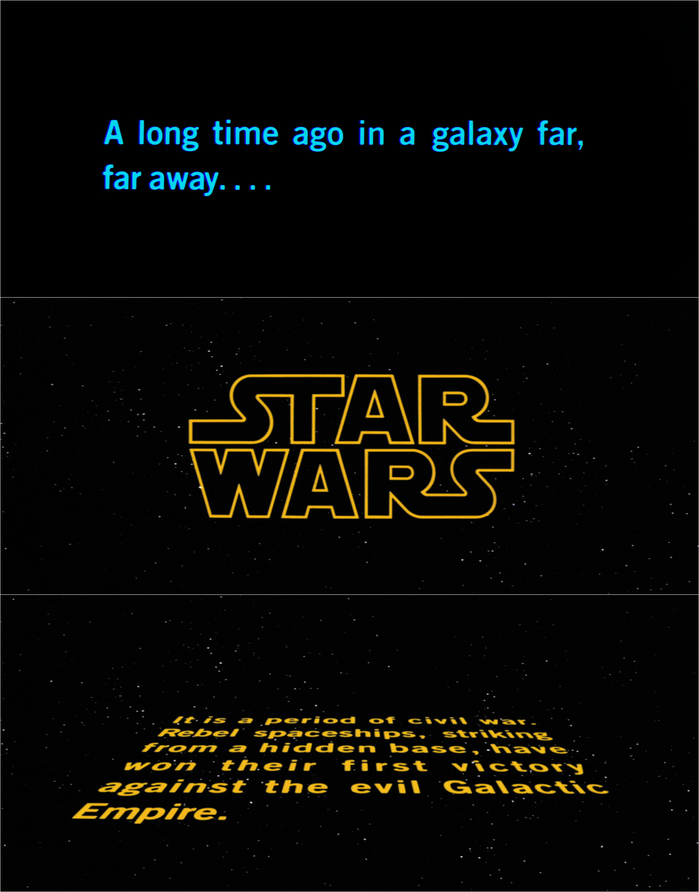 Star Wars opening crawl and titles - Fonts In Use