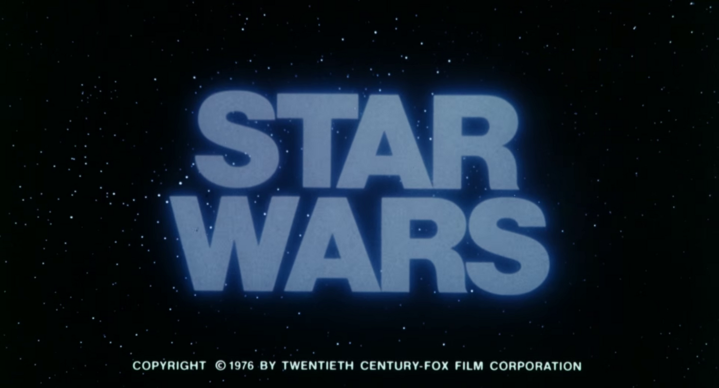 Star Wars opening crawl and titles - Fonts In Use