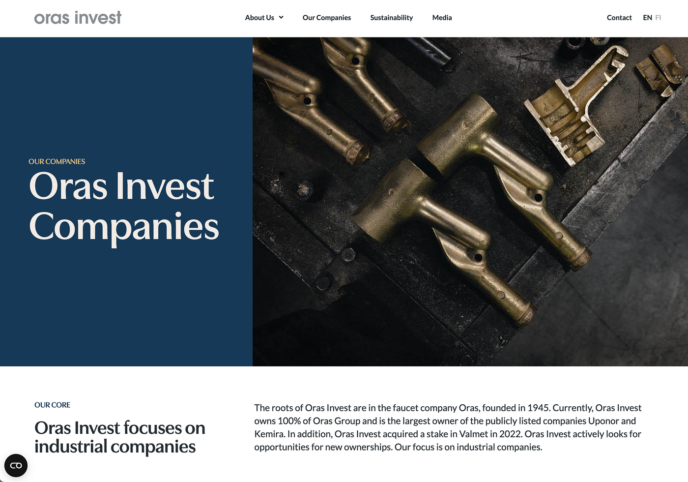 Oras Invest website - Fonts In Use