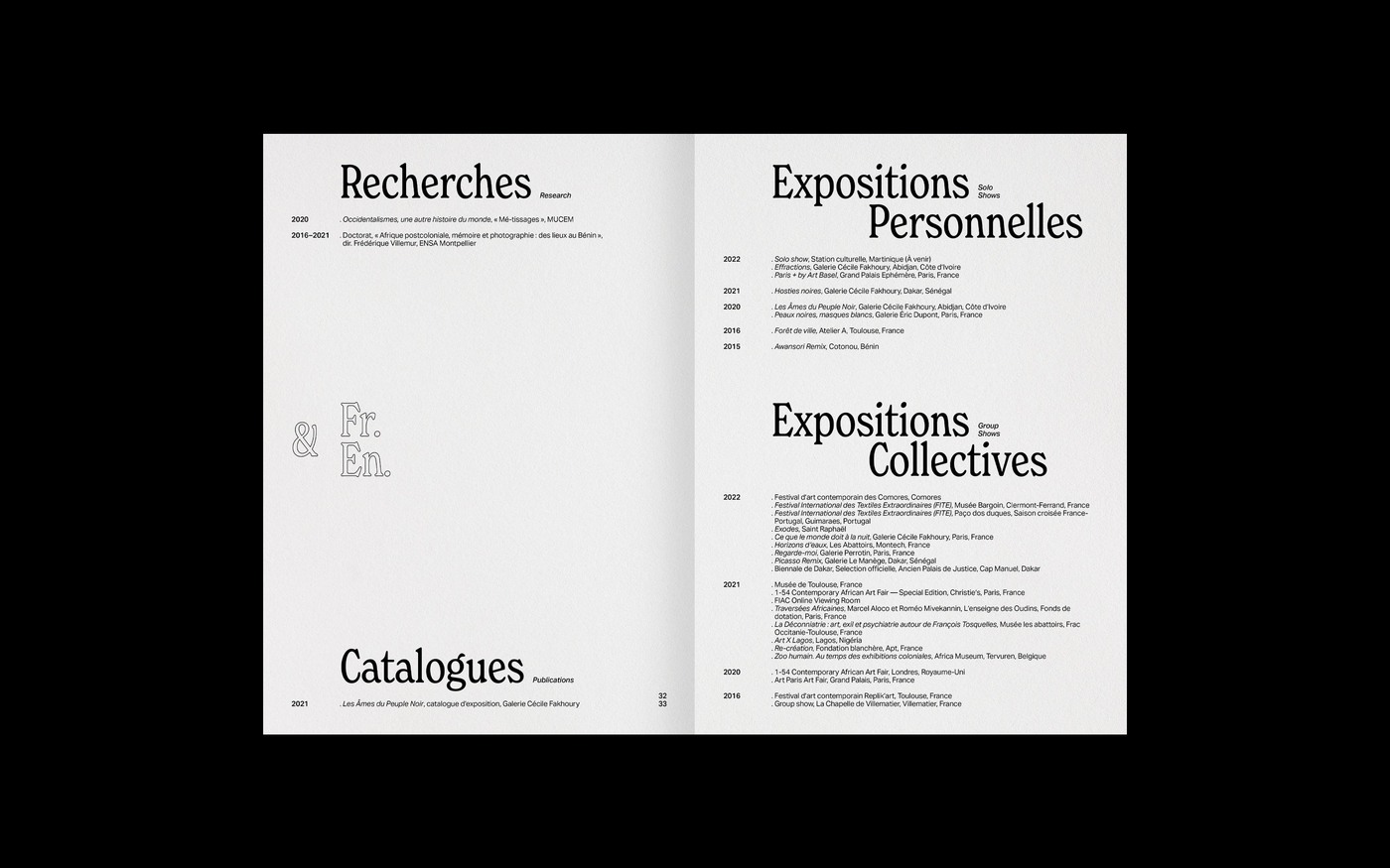 Roméo Mivekannin booklet - Fonts In Use