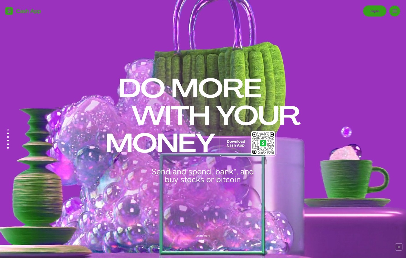 Cash App website - Fonts In Use