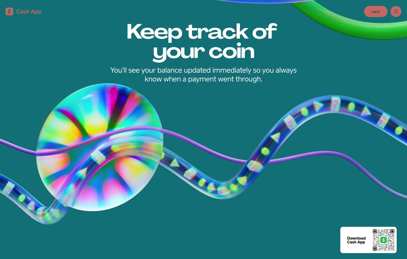 Cash App website - Fonts In Use