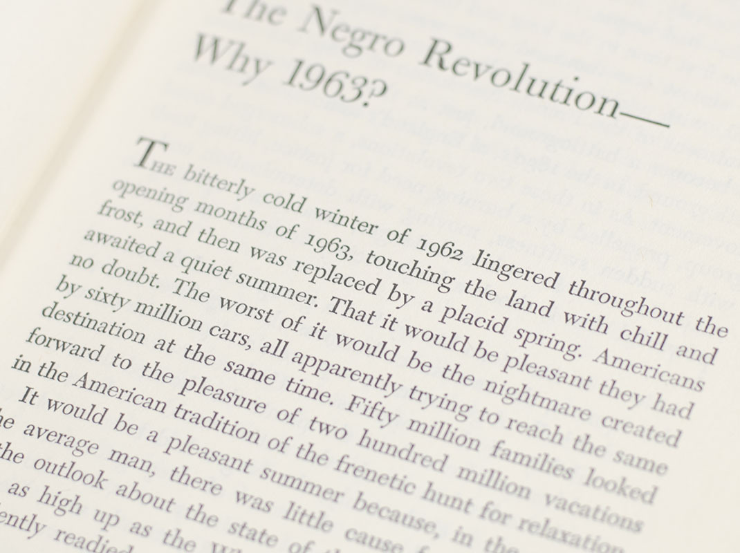 Why We Can’t Wait by Martin Luther King, Jr. (Harper & Row) - Fonts In Use