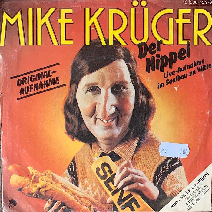 Mike Krüger – “Der Nippel” single cover - Fonts In Use