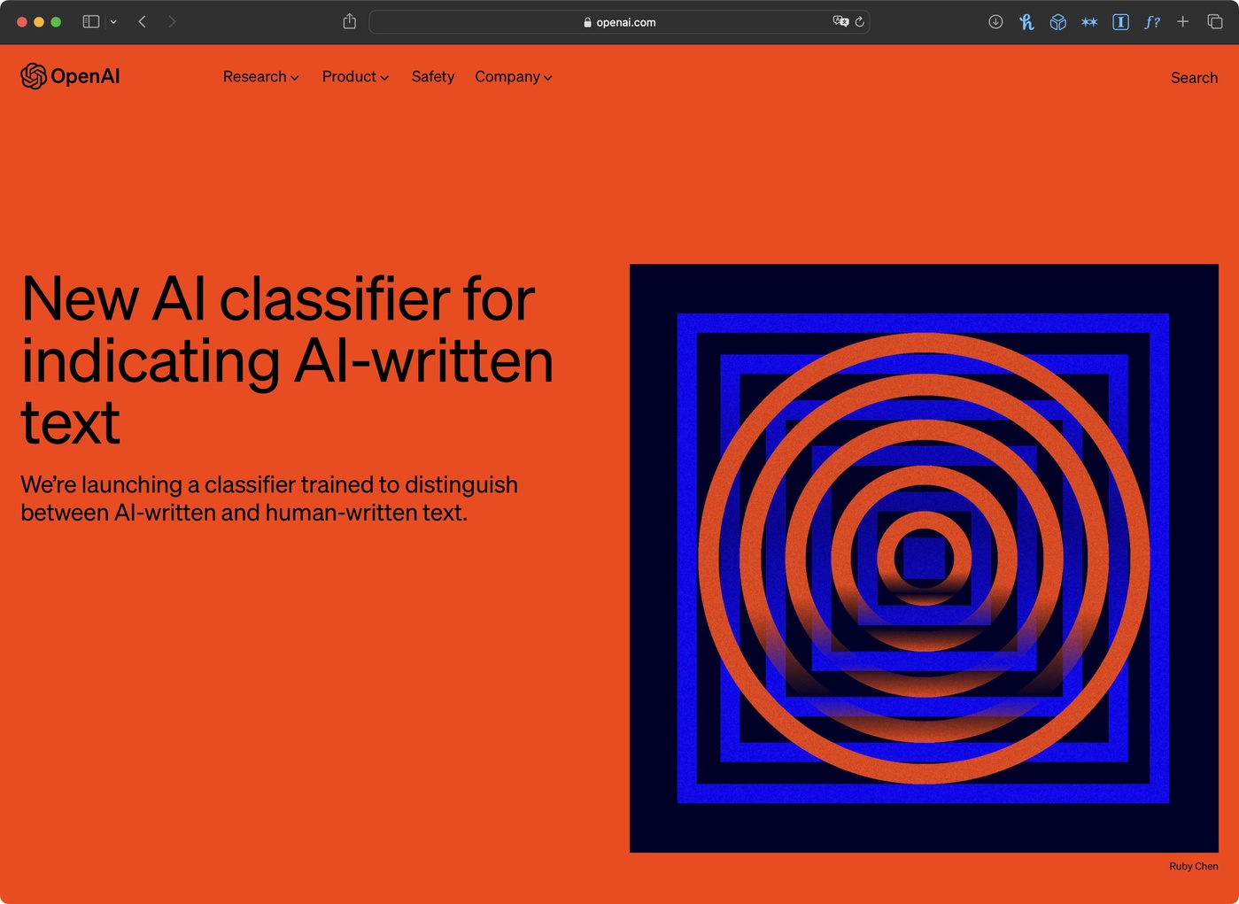 OpenAI website - Fonts In Use