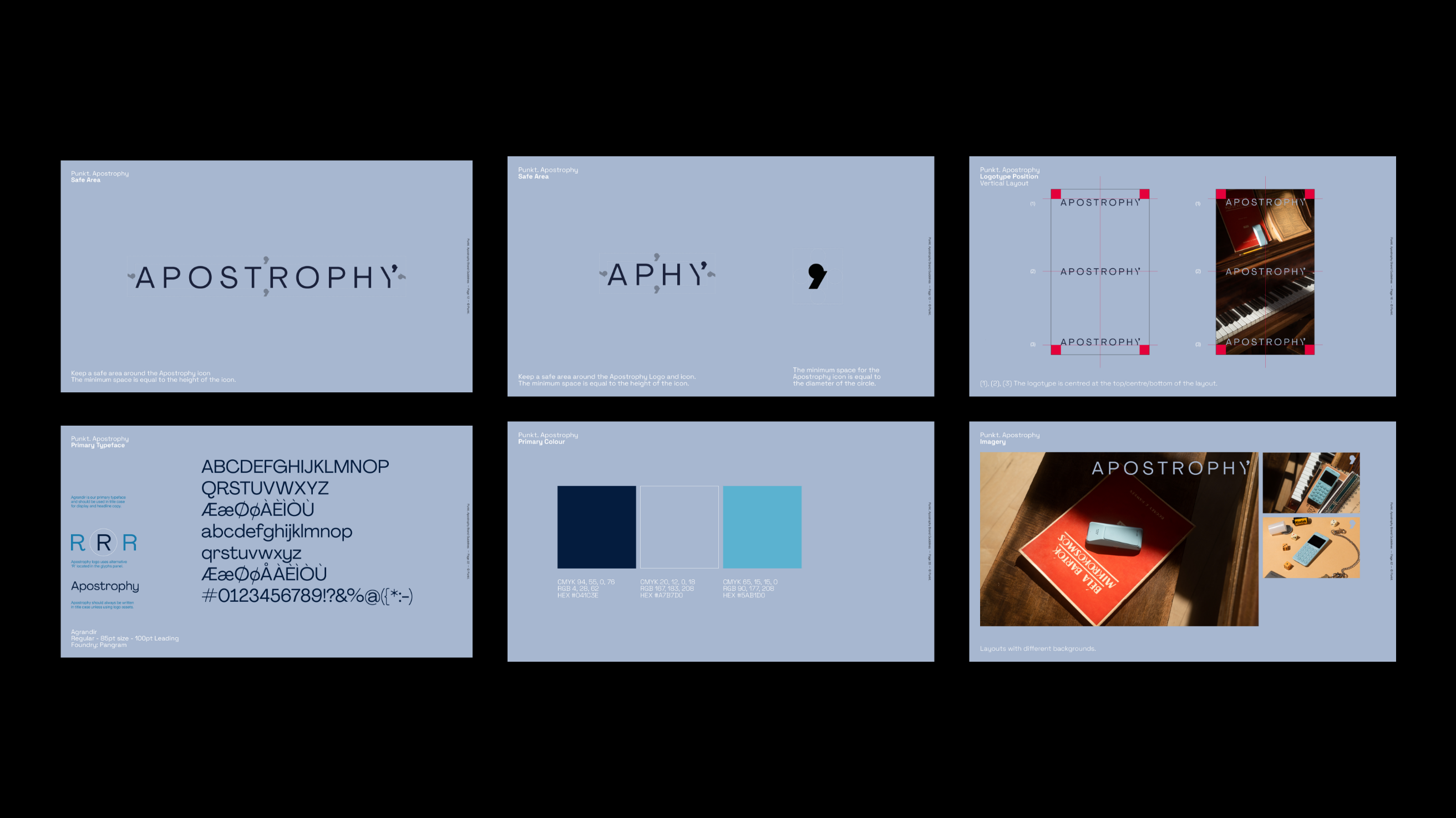 Apostrophy brand identity - Fonts In Use